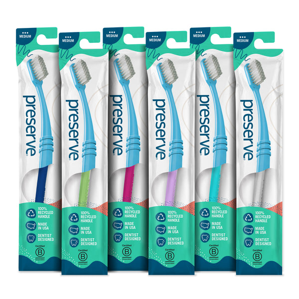Preserve Toothbrush in Lightweight Pouch | 6-pack
