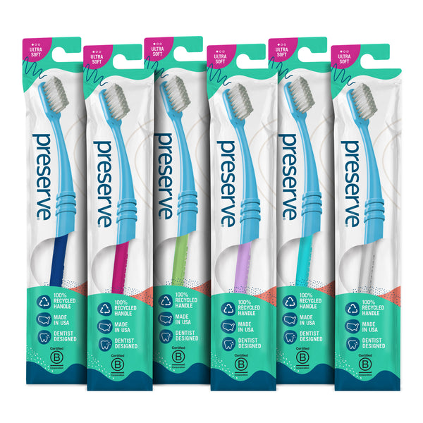 Preserve Toothbrush in Lightweight Pouch | 6-pack